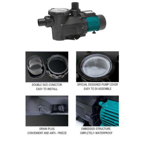 1.1KW LEO XKP1104 SWIMMING POOL PUMP (3-PHASE, 1100W, 380V)– Waterhouse